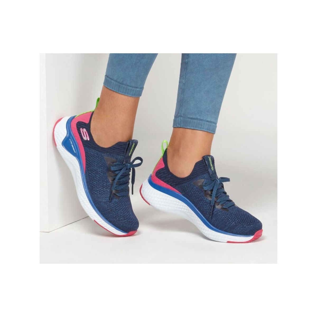 Buy SKECHERS Solar Fuse Navy Sport Lace Ups Online