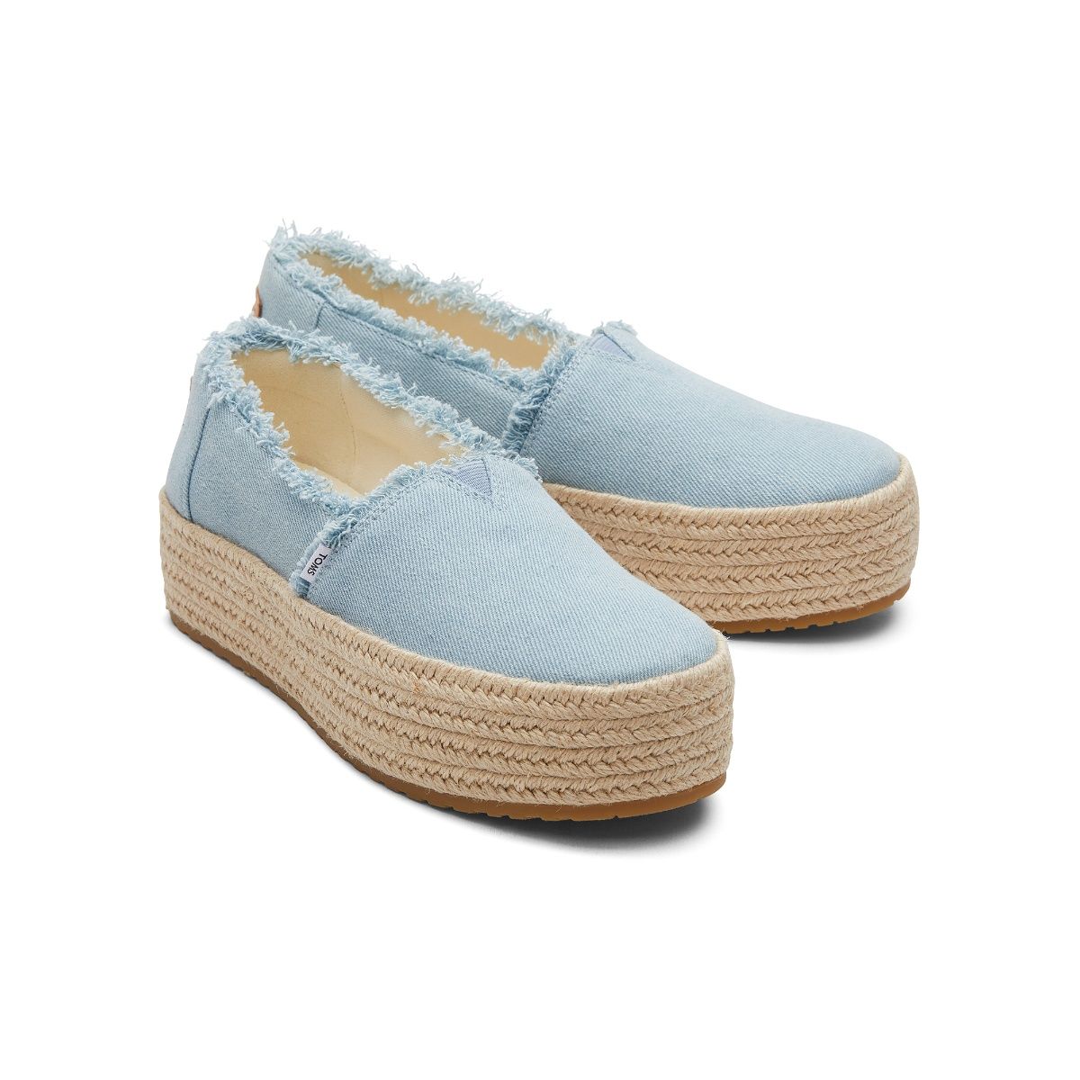 Buy TOMS Valencia Rope Wrap Blue Platform Espadrilles Online