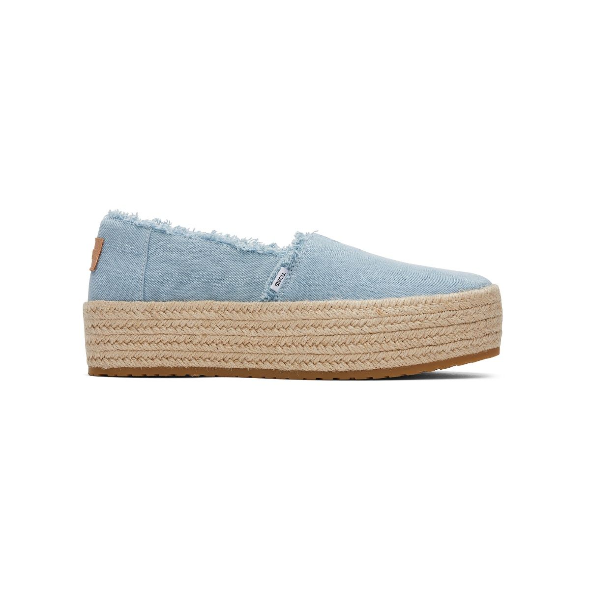 Buy TOMS Valencia Rope Wrap Blue Platform Espadrilles Online