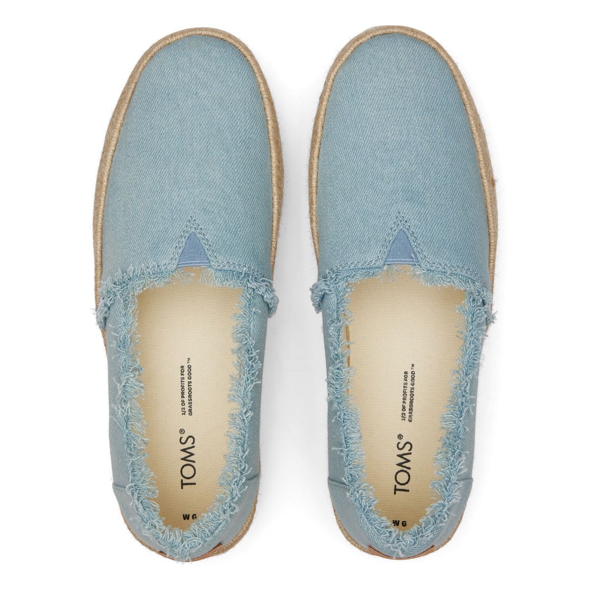 Buy TOMS Valencia Rope Wrap Blue Platform Espadrilles Online