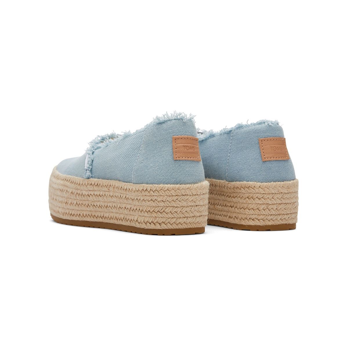 Buy TOMS Valencia Rope Wrap Blue Platform Espadrilles Online