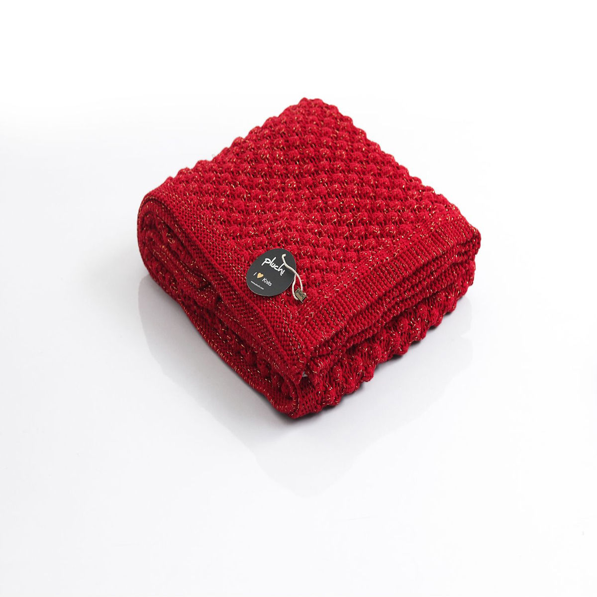 Buy PLUCHI Popcorn Red with Gold Metallic Yarn Cotton Knitted All ...