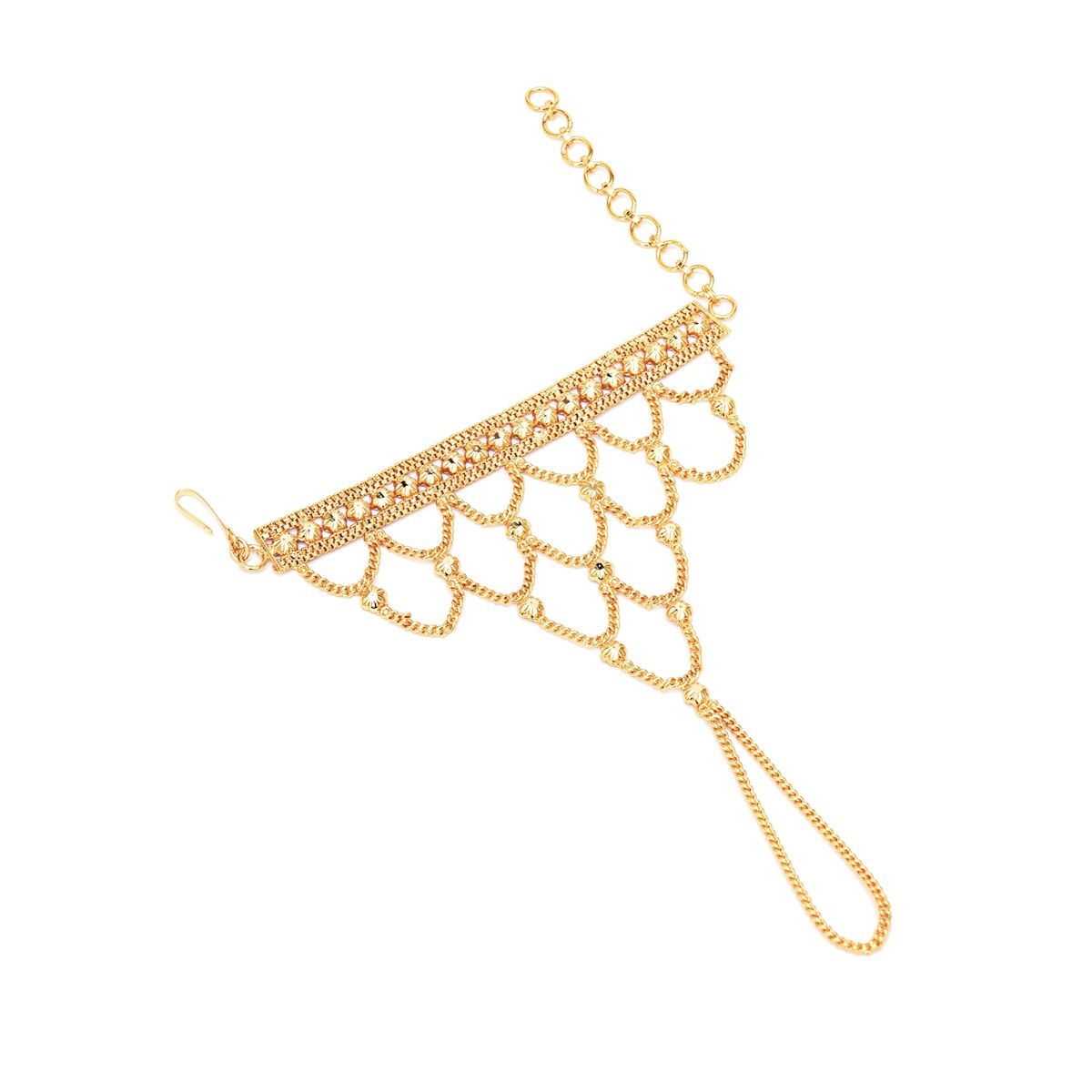 Buy Ruby Raang Studio Golden Jaali Design H& Harness Online