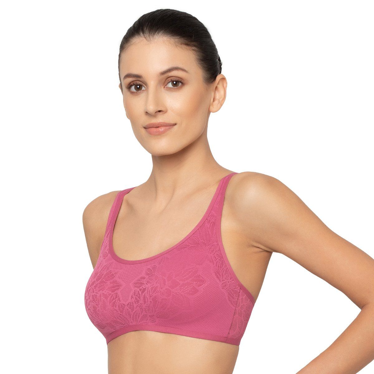 Triumph Padded Wireless Ultrasmart 4D Technology Fit Smart Bra - Pink: Buy Triumph Padded ...