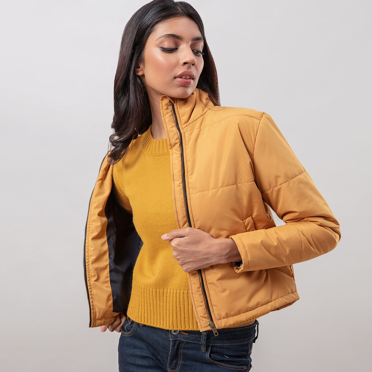 Buy Twenty Dresses By Nykaa Fashion The Chic Look Mustard Jacket Online