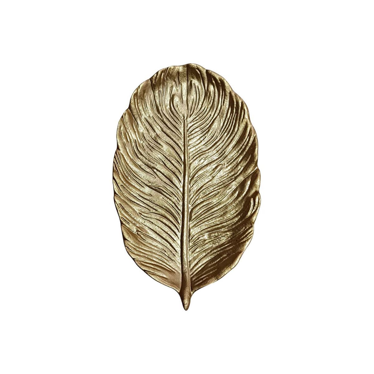 Buy Art Street Carved Brown Wooden Palm Leaves Decorative Mdf Plate ...