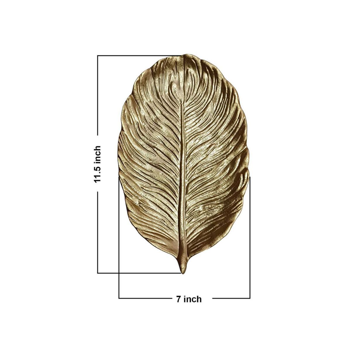 Buy Art Street Carved Brown Wooden Palm Leaves Decorative Mdf Plate ...