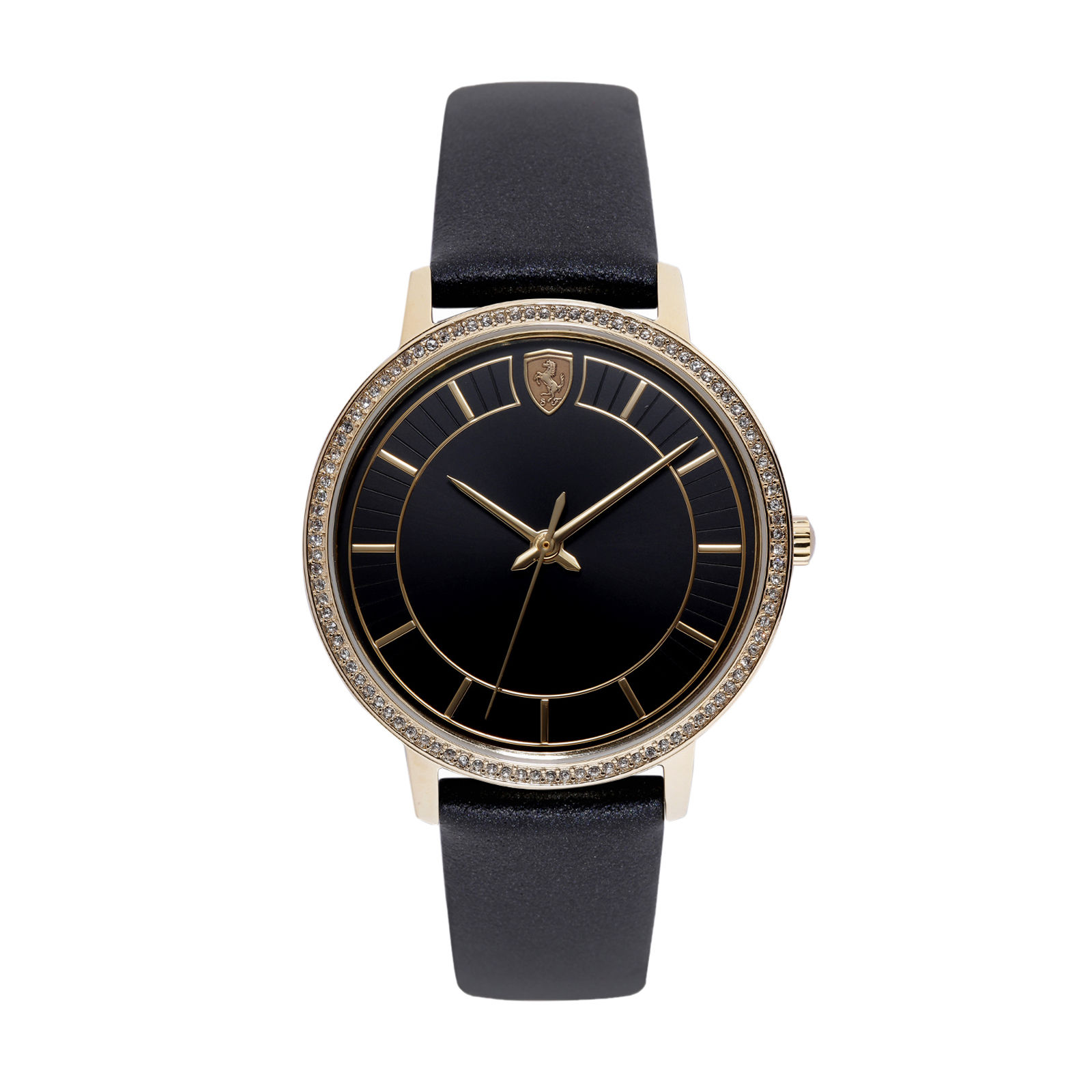 Buy Scuderia Ferrari Donna Ultraleggero Analogue Black Round Dial Women ...