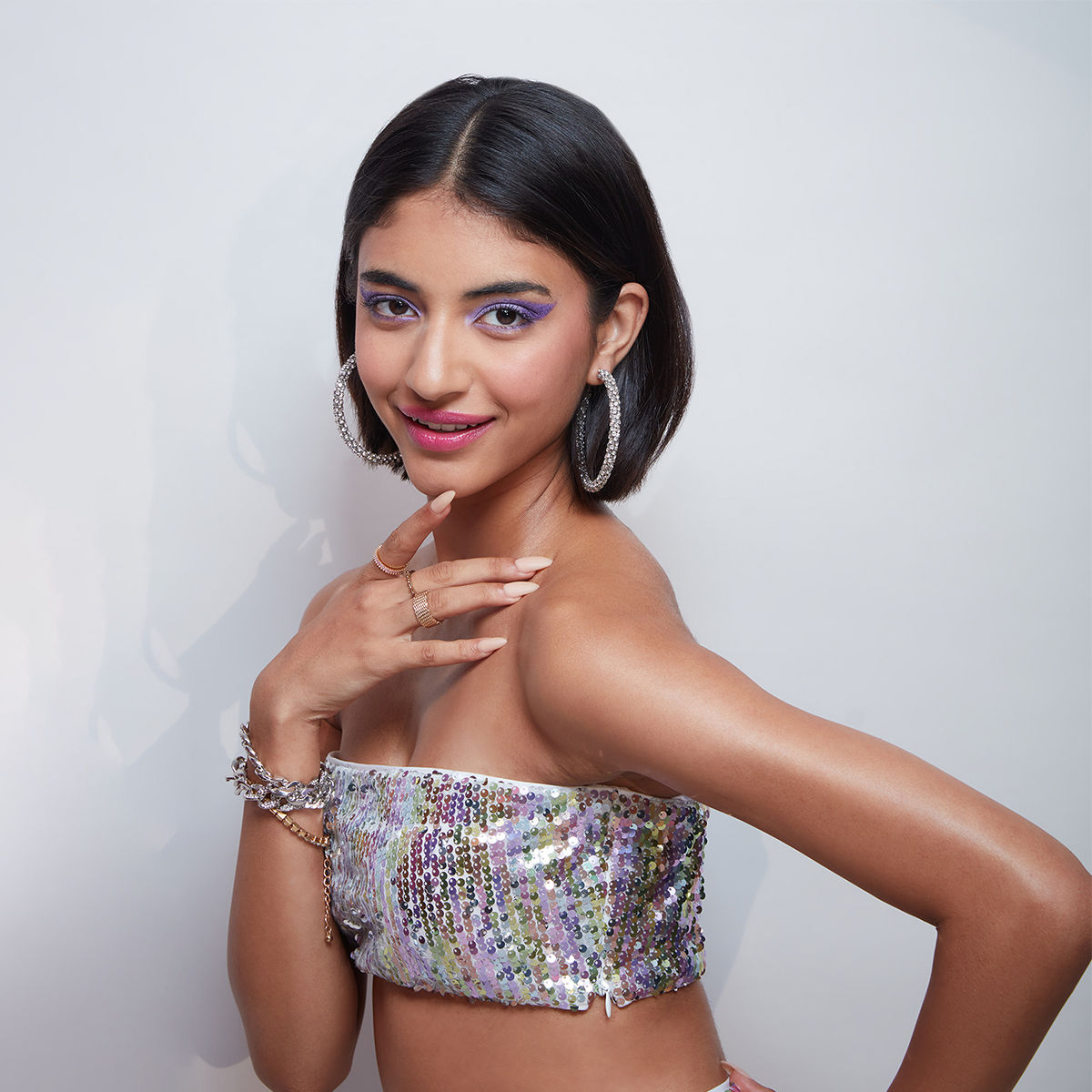 Mixt By Nykaa Fashion Multicolor Sequin Tube Top Buy Mixt By Nykaa