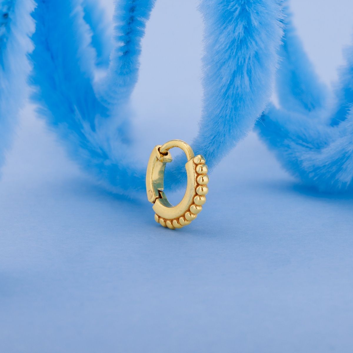 GIVA Sterling Silver Golden Modern Beaded Nose Ring for Womens and ...