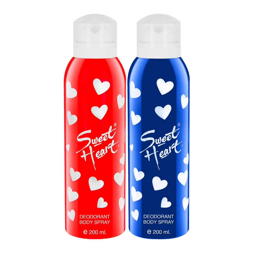 Buy Sweet Heart Blue & Red Deodorant Perfumed Body Spray Online