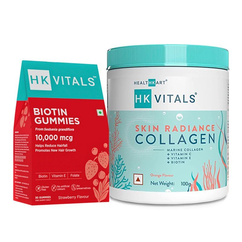 HealthKart Hk Vitals Skin Radiance Collagen Powder- Orange & Biotin ...