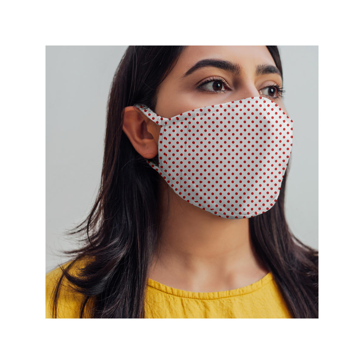 Buy DailyObjects Dainty Polka Loop Mask - Set of 2 Online