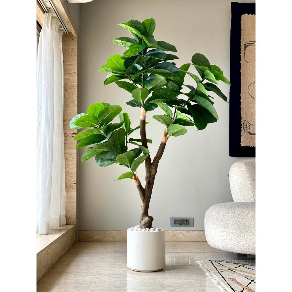 Buy Mason Home Artificial Green Rubber Plant - 5.5 Feet Online