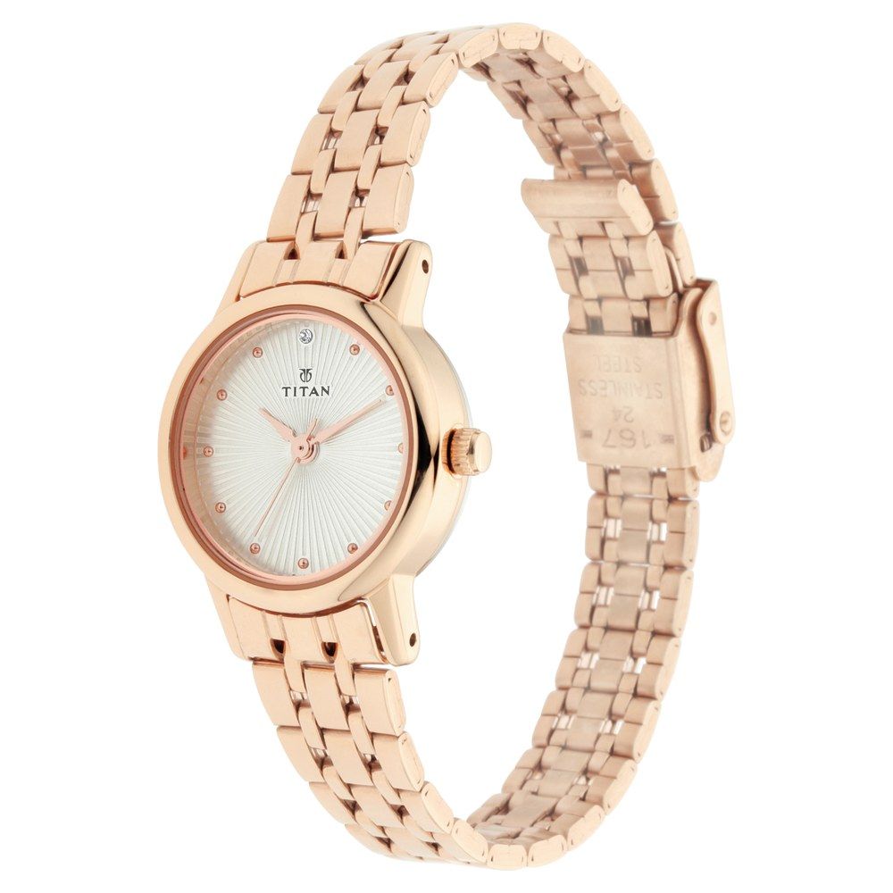 Buy Titan 2593WM01 Rose Gold Dial Analog Watch For Women Online