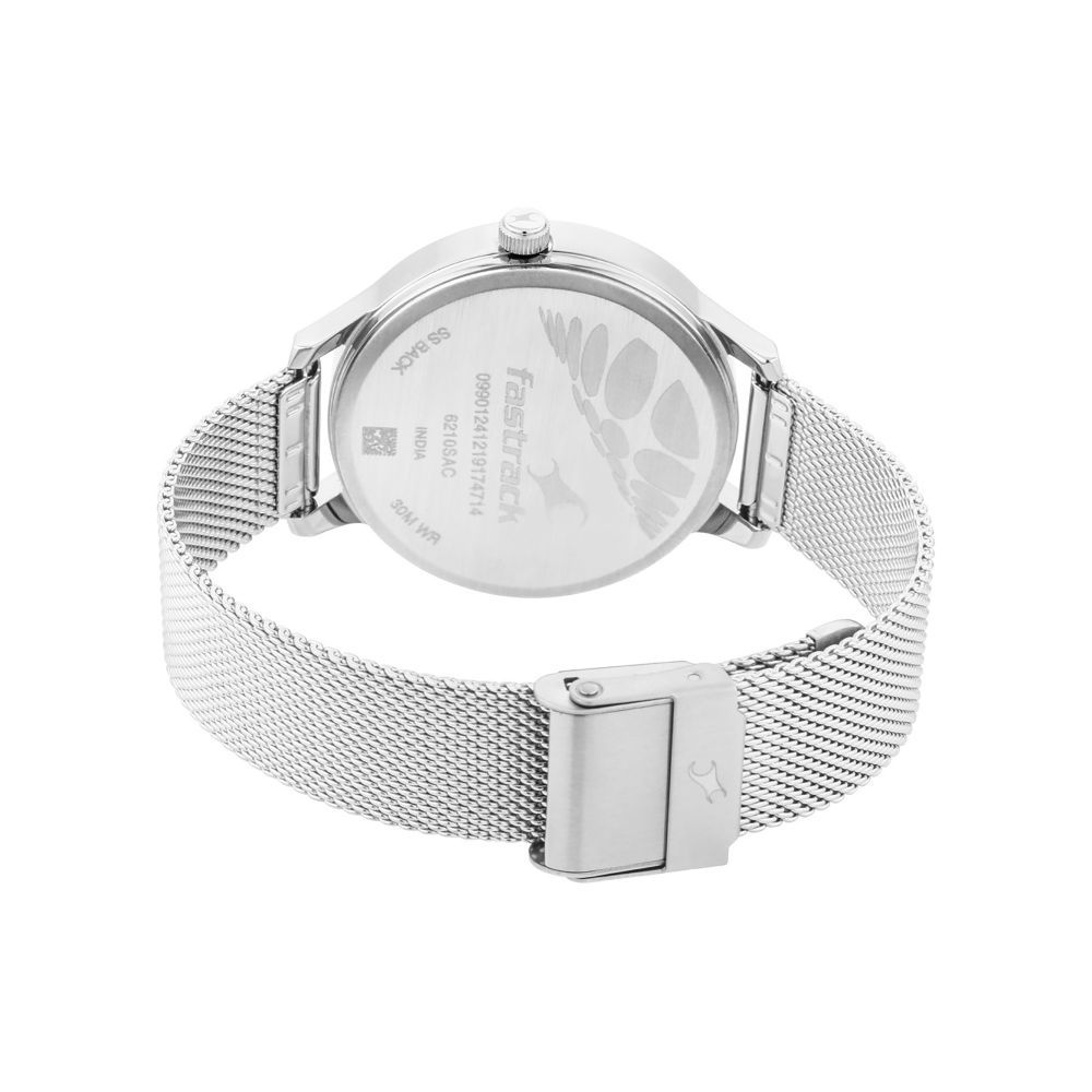 Buy Fastrack Eccentrics Watch - Grey dial with stars and Mesh Metal ...