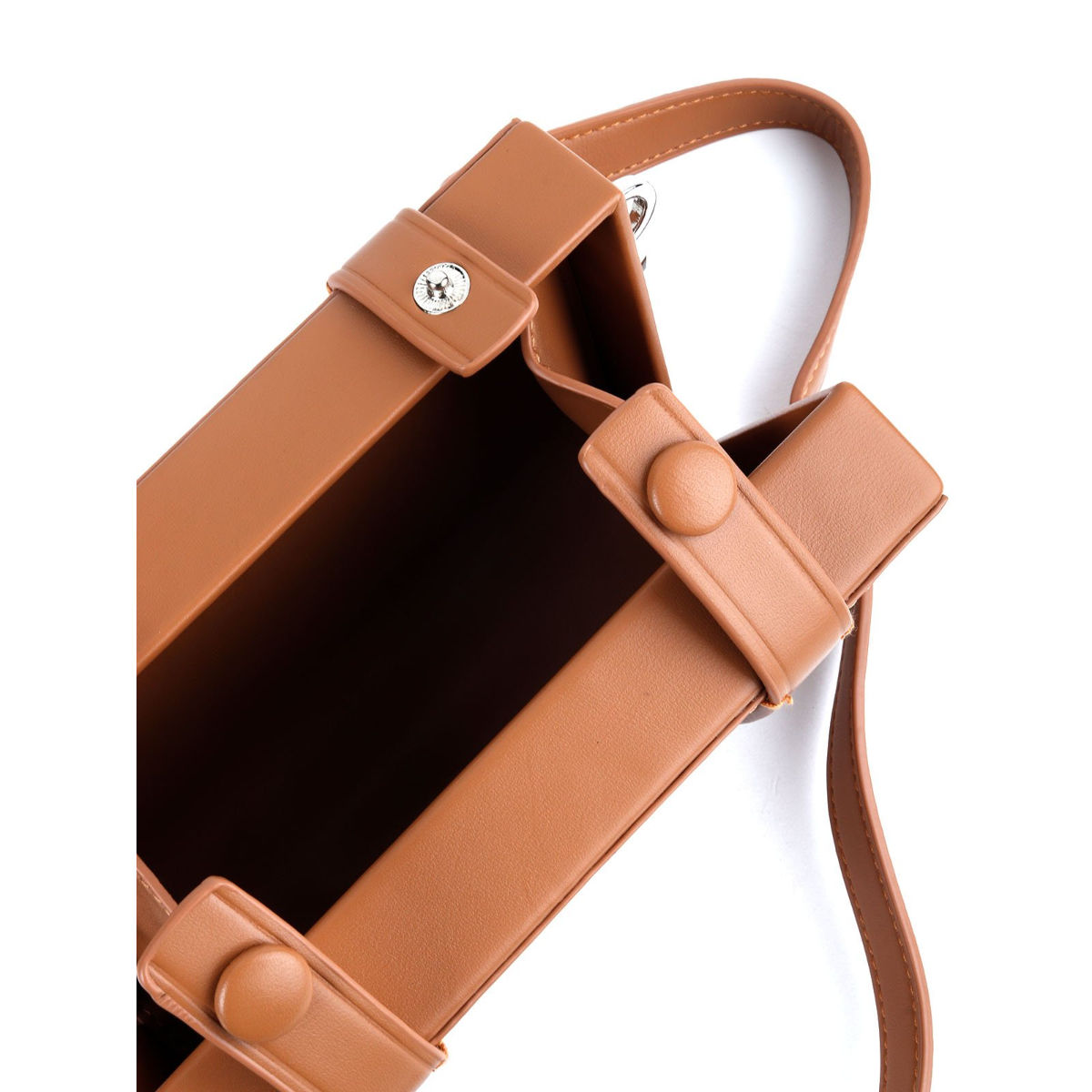 Buy Odette Tan Brown Suave Boxy Clutch Online