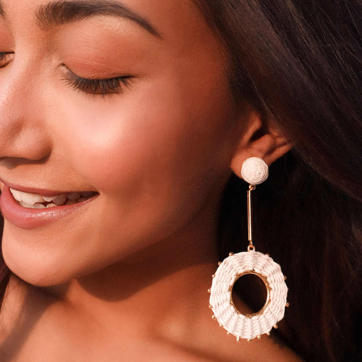 Pipa Bella by Nykaa Fashion Statement Off White Beaded Round Dangler ...