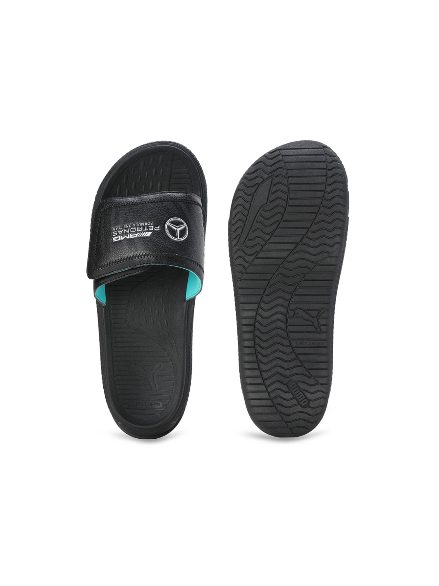Buy Puma Mercedes AMG Petronas F1 Softride slide 2.0 Mens Black Sliders ...