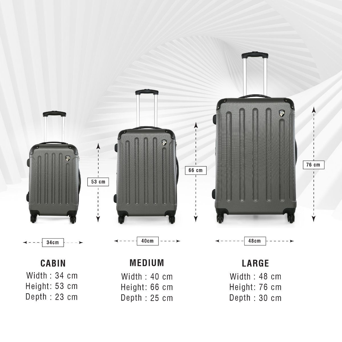 Buy HEYS Revolver Pewter Color Polycarbonate Material Hard 21" Cabin ...