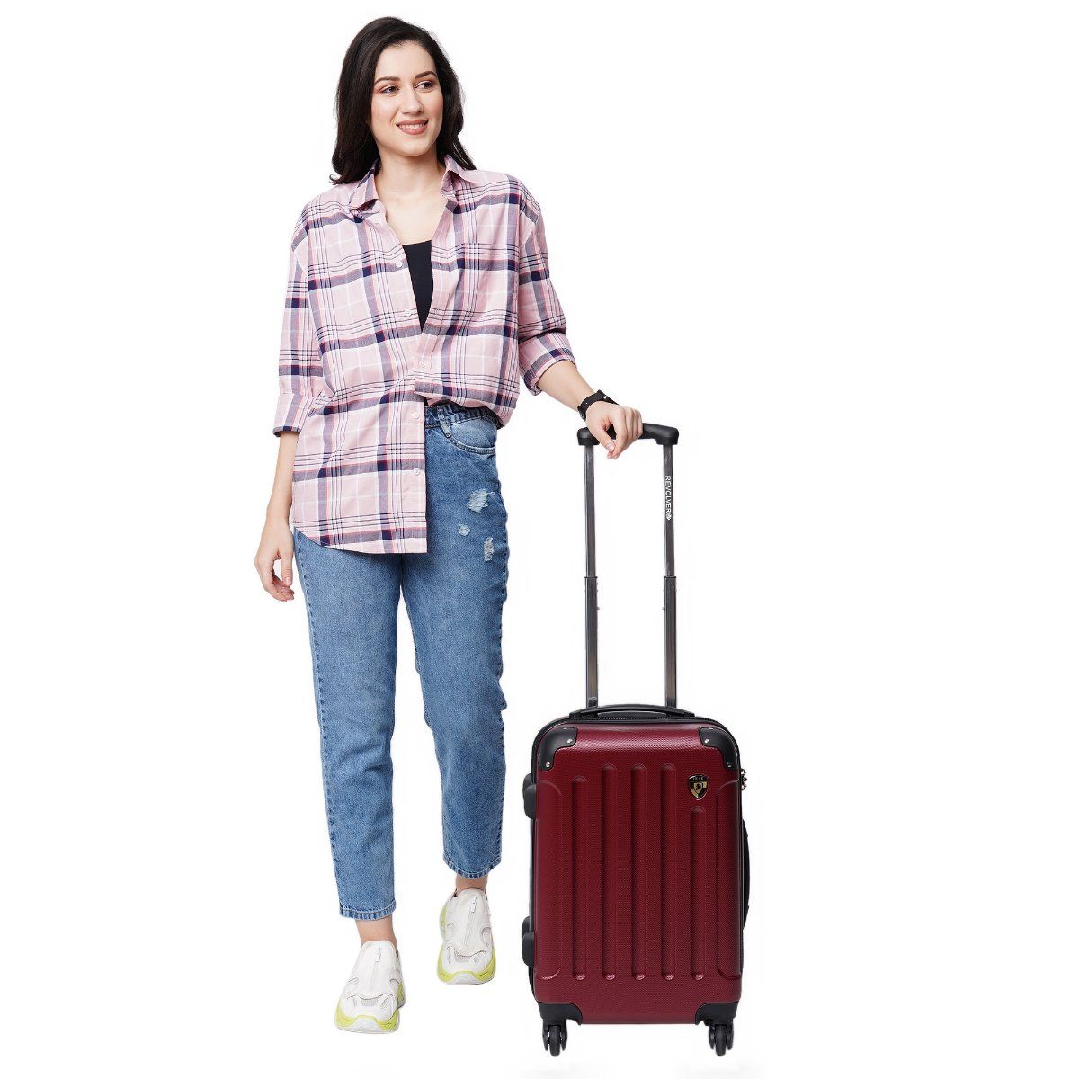 Buy HEYS Revolver Red Color Polycarbonate Material Hard 21" Cabin Size ...