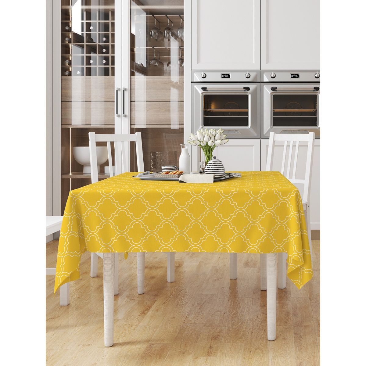 Buy Encasa Homes Printed Tablecloth 6 Feet For 4 To 6 Seater Dining ...