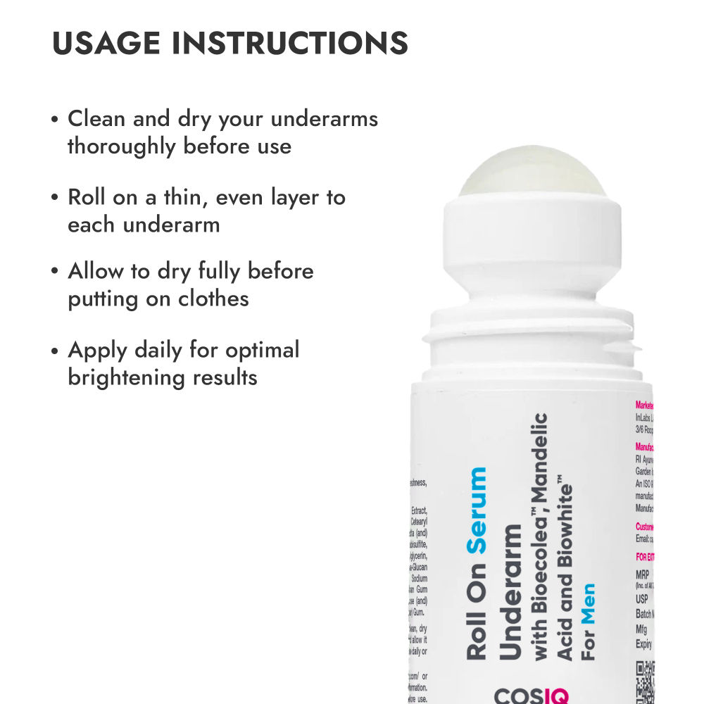 Buy Cos-IQ Brightening Underarm Roll On Serum For Men Online