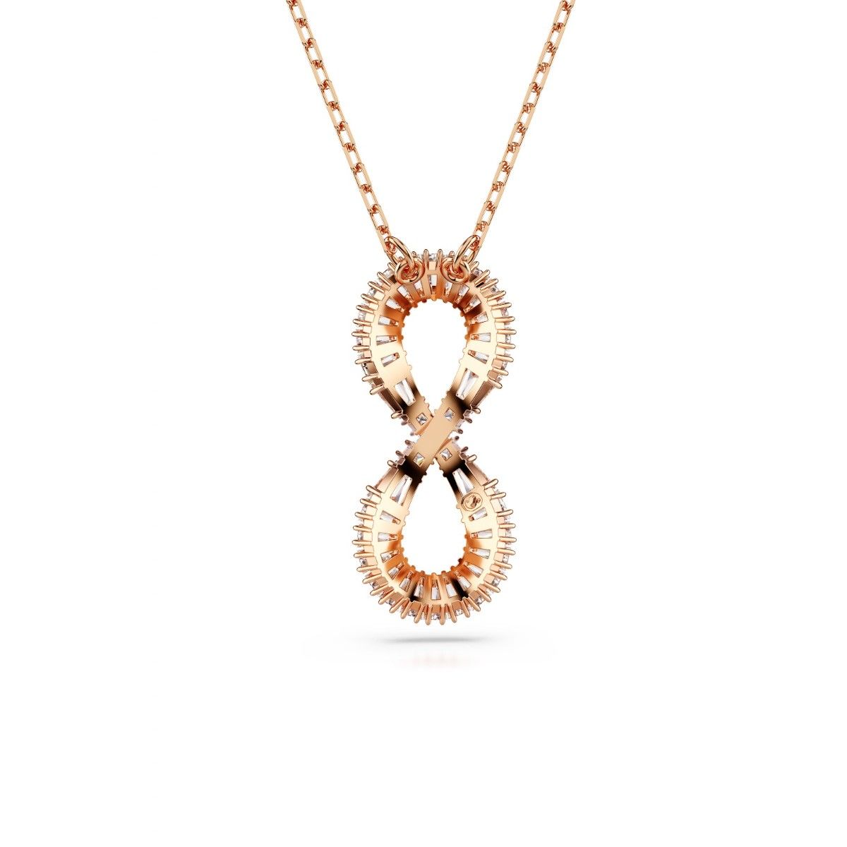 Buy SWAROVSKI Hyperbola Pendant, Infinity, White, Rose Gold-Tone Plated ...