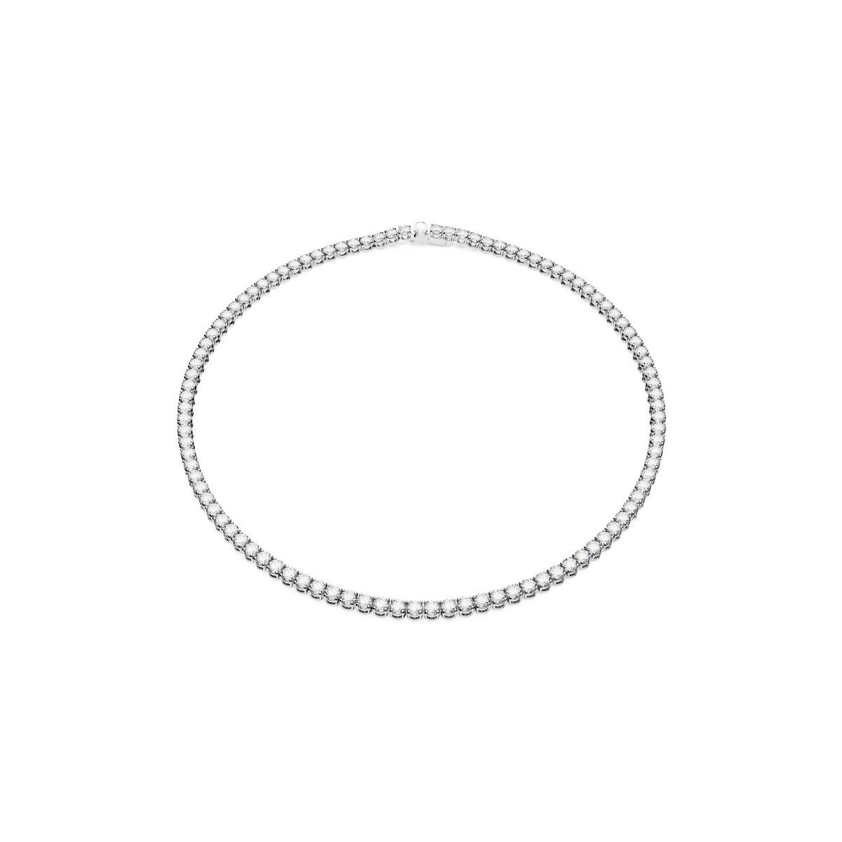 Buy SWAROVSKI Matrix Tennis Necklace, Round Cut, White, Rhodium Plated ...