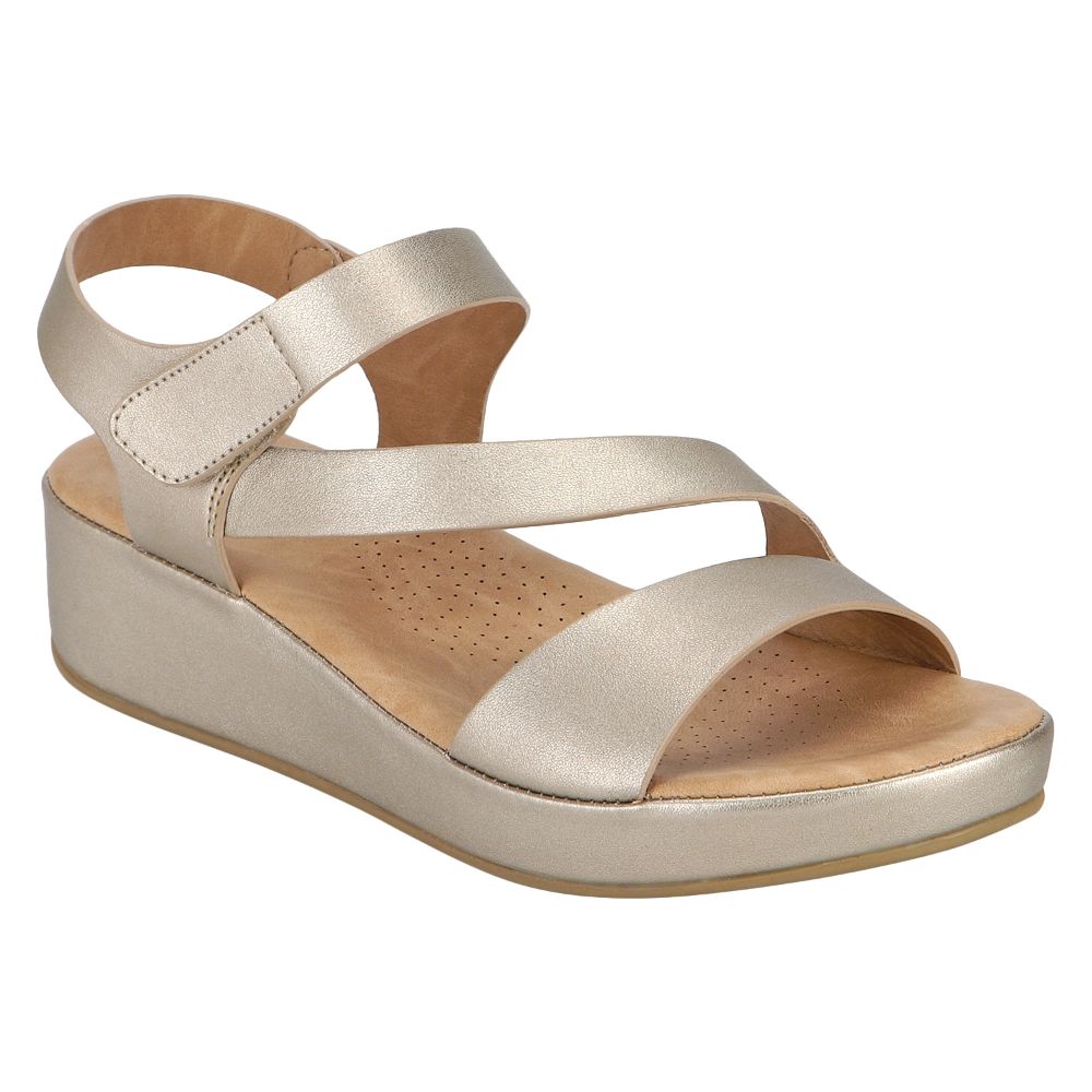Buy Mode By Red Tape Women Light Gold Wedges Online
