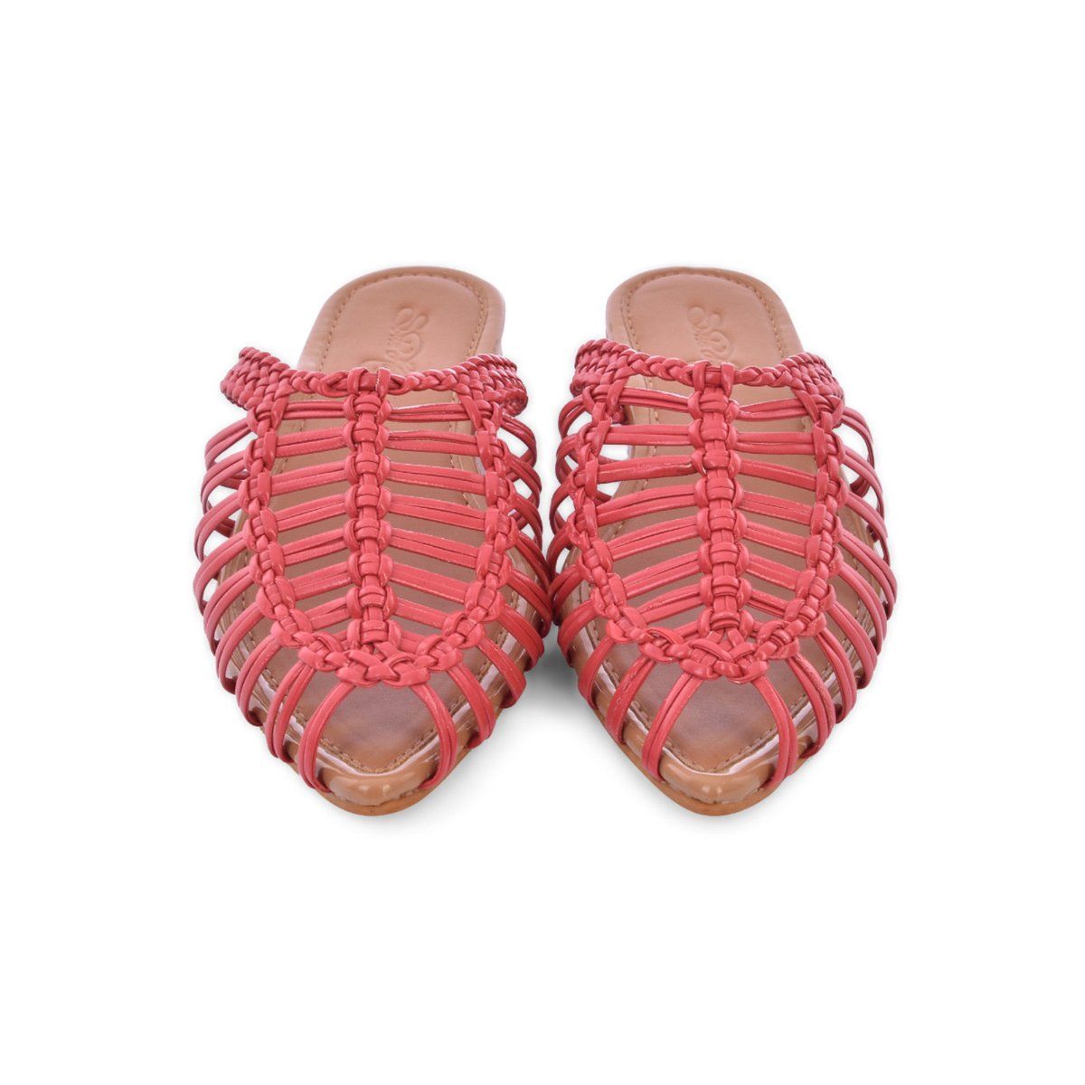 Buy Sole House Woven Pink Half Inch Heel Online