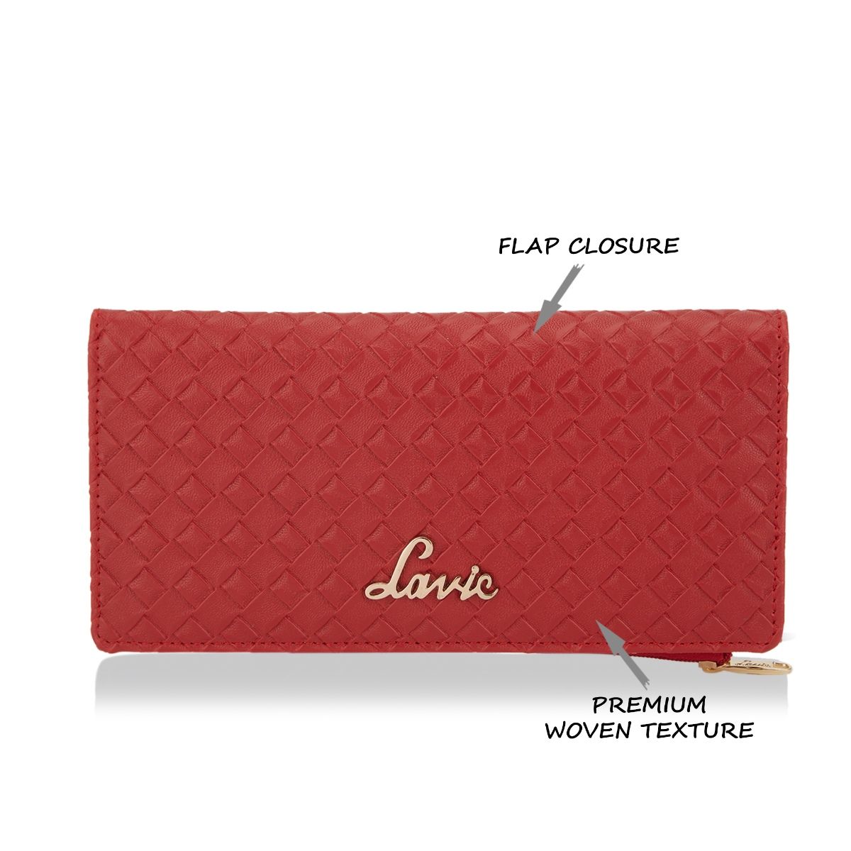 Buy Lavie Bot Safain Women Bifold Wallet - Red (L) Online