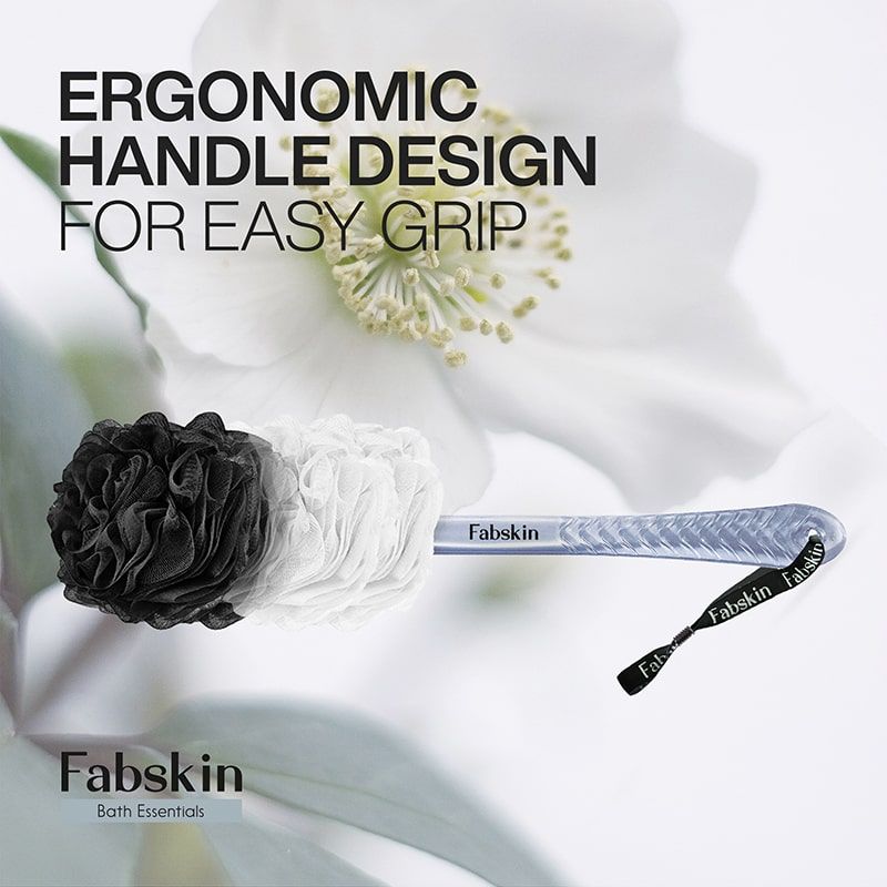 Buy Fabskin Loofah Duo Pack- Bath Brush With Long Handle & Round Loofah ...