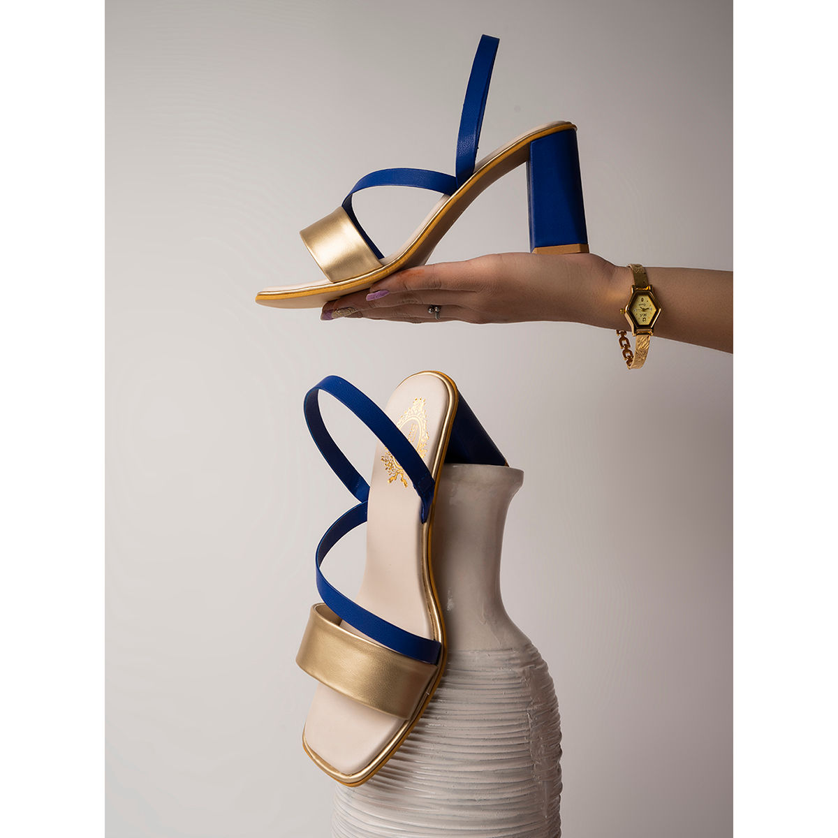 Buy Shoetopia Women Blue Heels Online