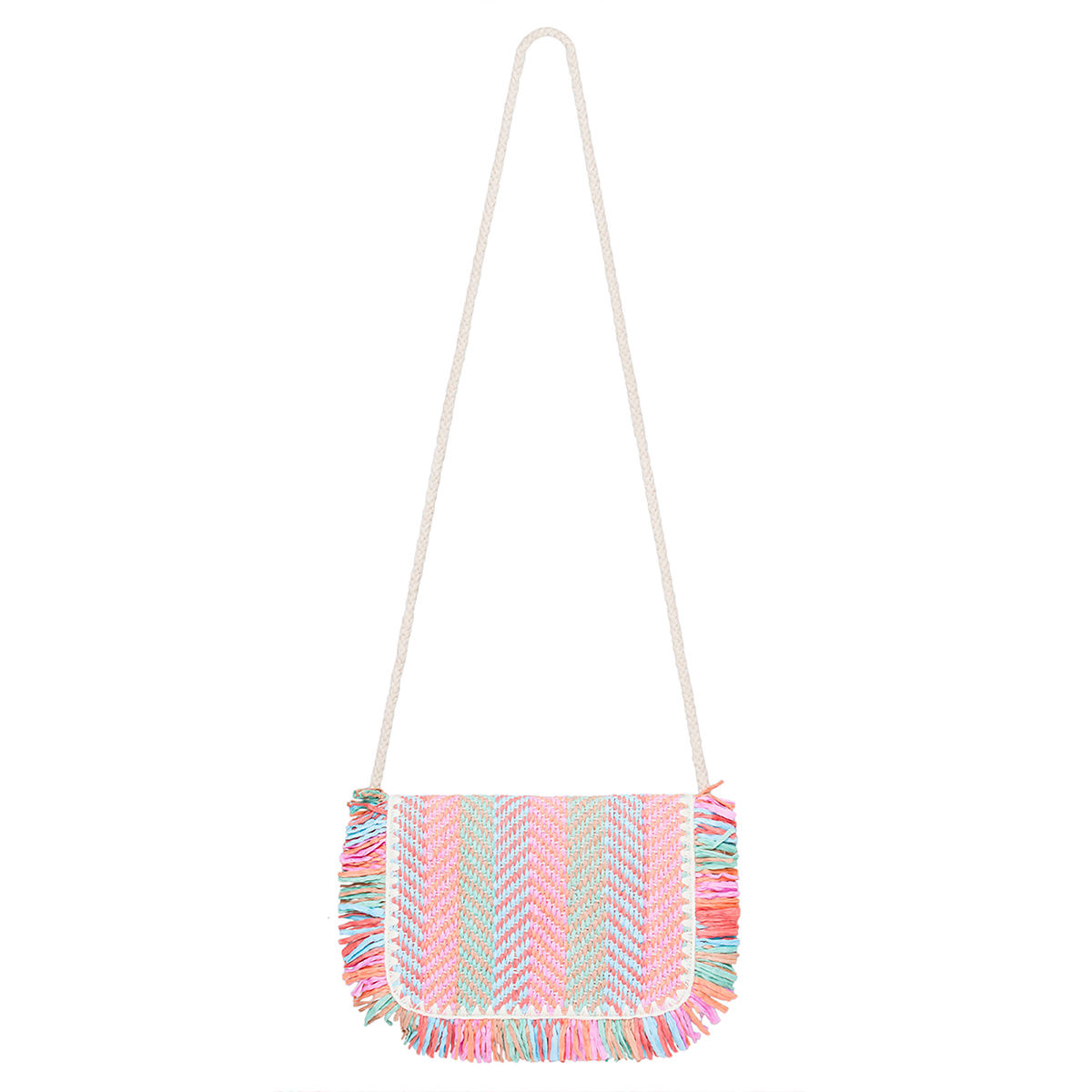 Buy Pipa Bella by Nykaa Fashion Mia Pink and Green Woven Vacay Sling ...