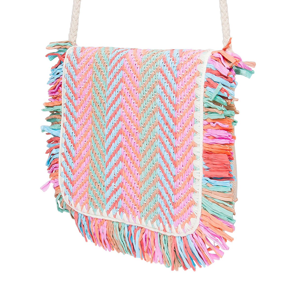 Buy Pipa Bella by Nykaa Fashion Mia Pink and Green Woven Vacay Sling ...