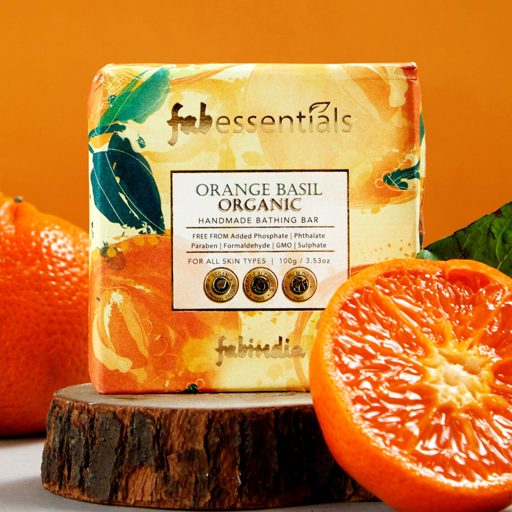 Fabindia Orange Basil Organic Handmade Bathing Bar: Buy Fabindia Orange ...