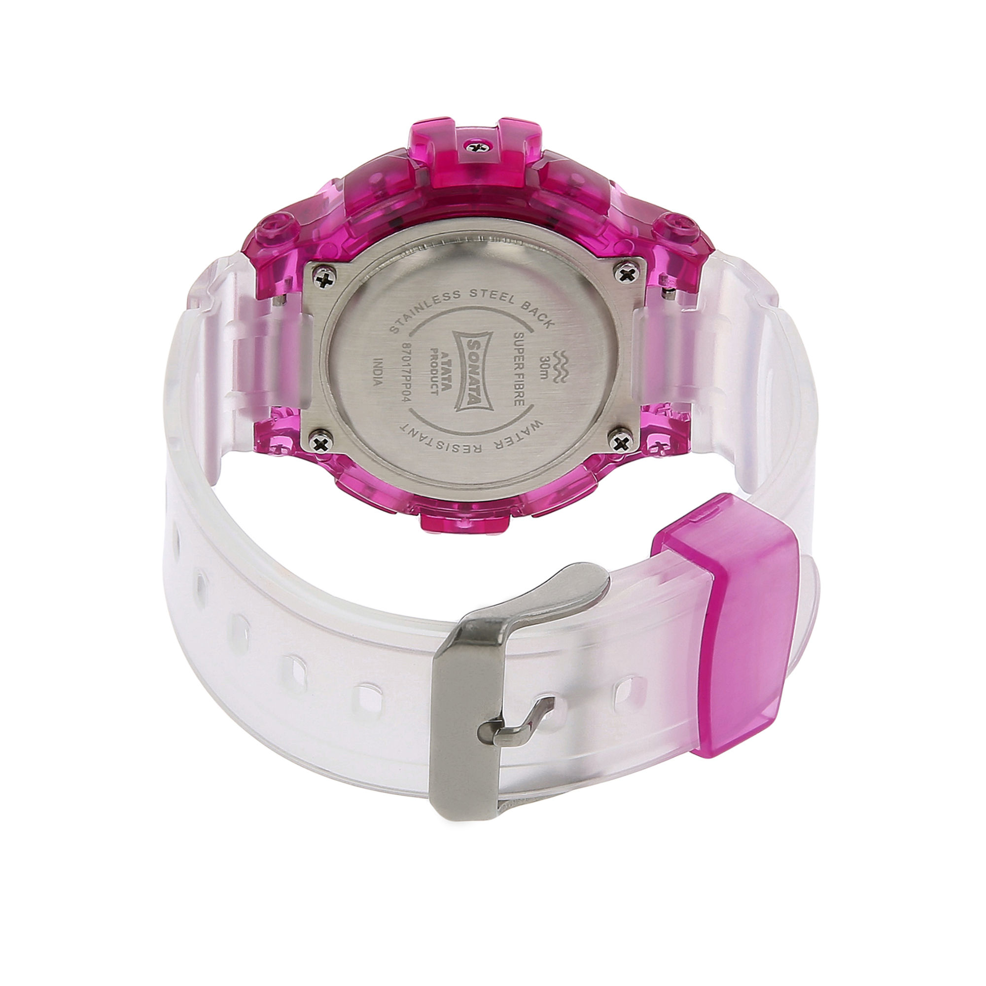 Sonata Grey Dial Translucent Plastic Strap Watch: Buy Sonata Grey Dial ...