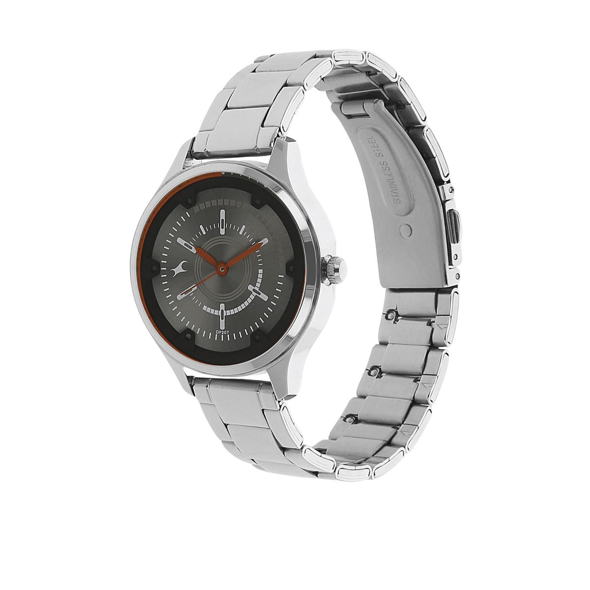 Buy Fastrack Grey Dial Silver Strap Watch Online