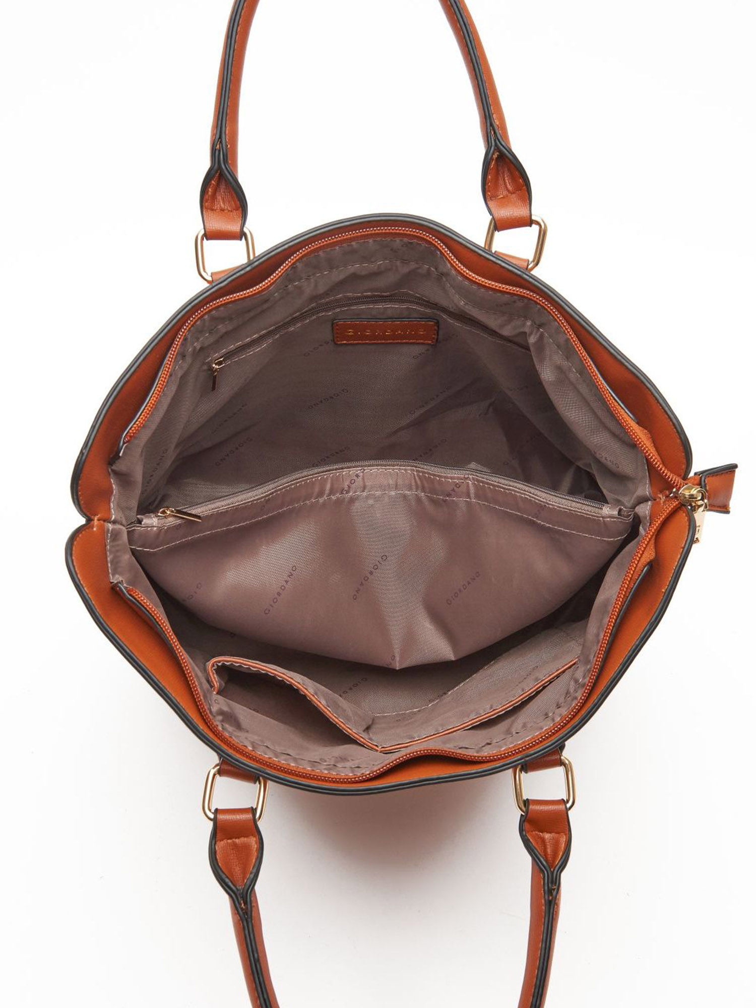 Buy Giordano Tan Solid Tote Bag Online