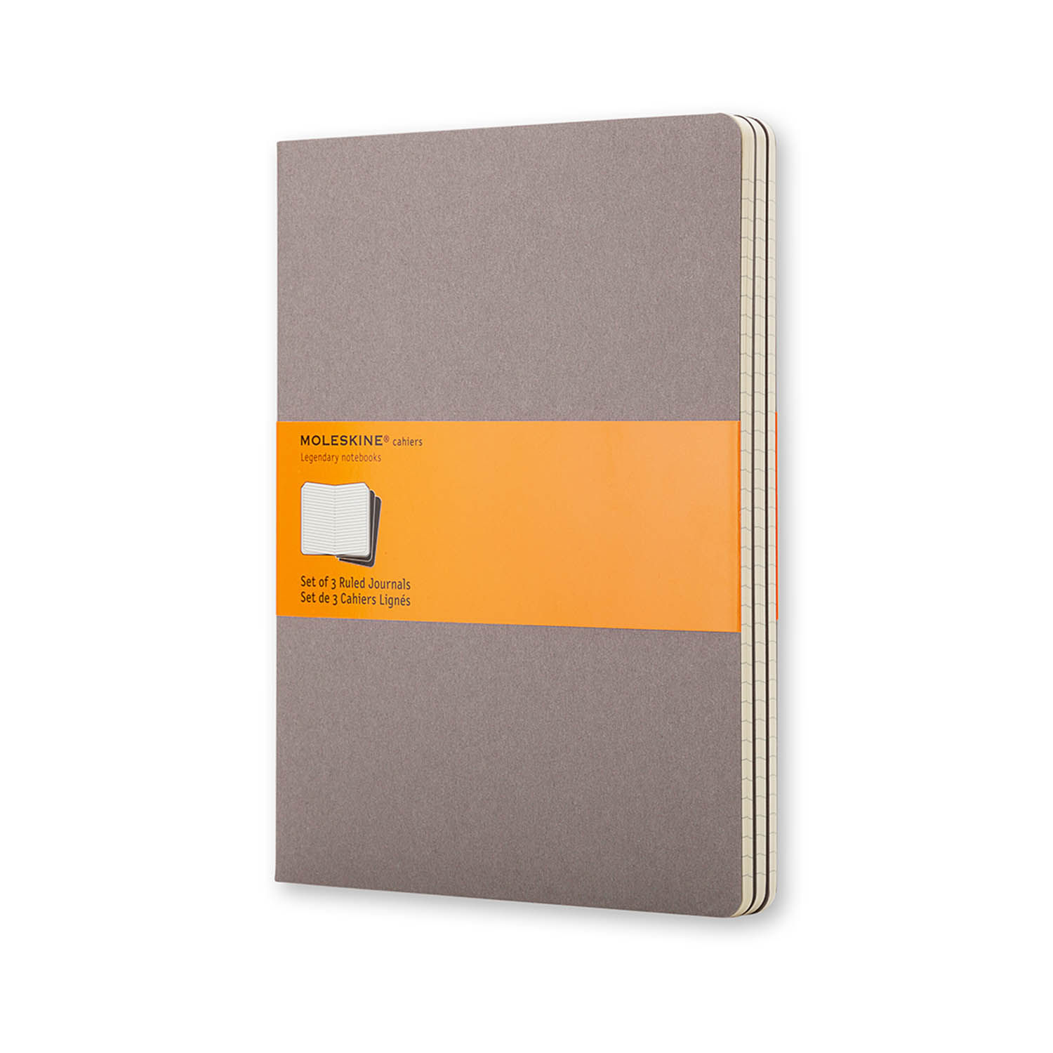 Buy Moleskine Cahier Journal Ruled Xl Pack Of 3 - Pebble Grey Online
