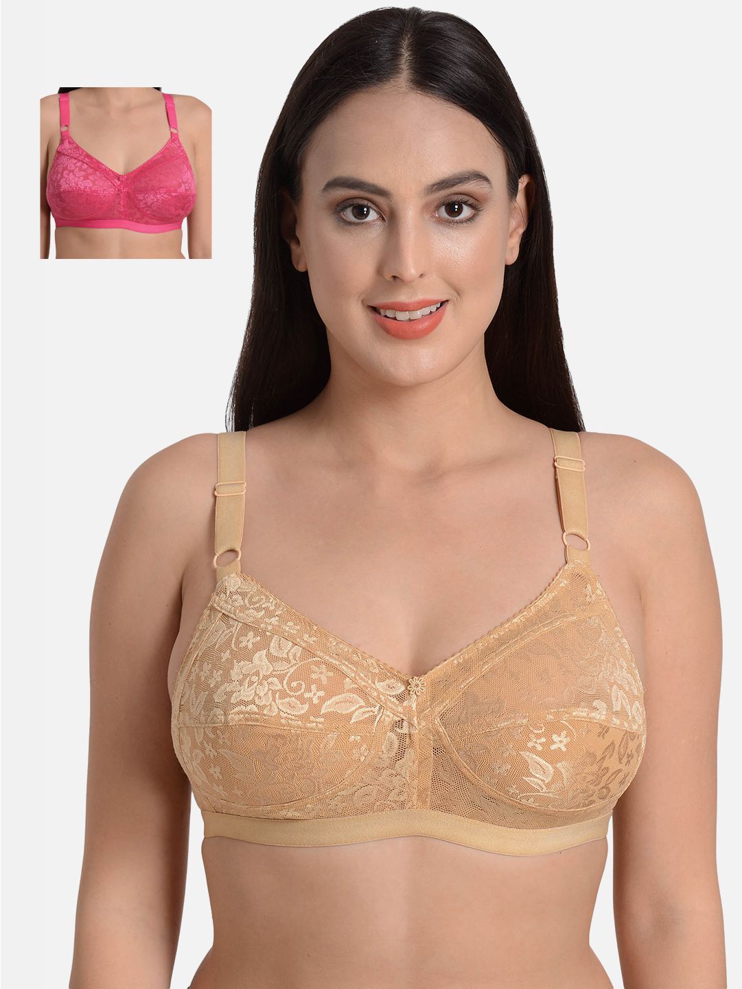 Mod & Shy Pack Of 2 Non-padded Minimizer Bra - Multi-color: Buy Mod & Shy Pack Of 2 Non-padded ...