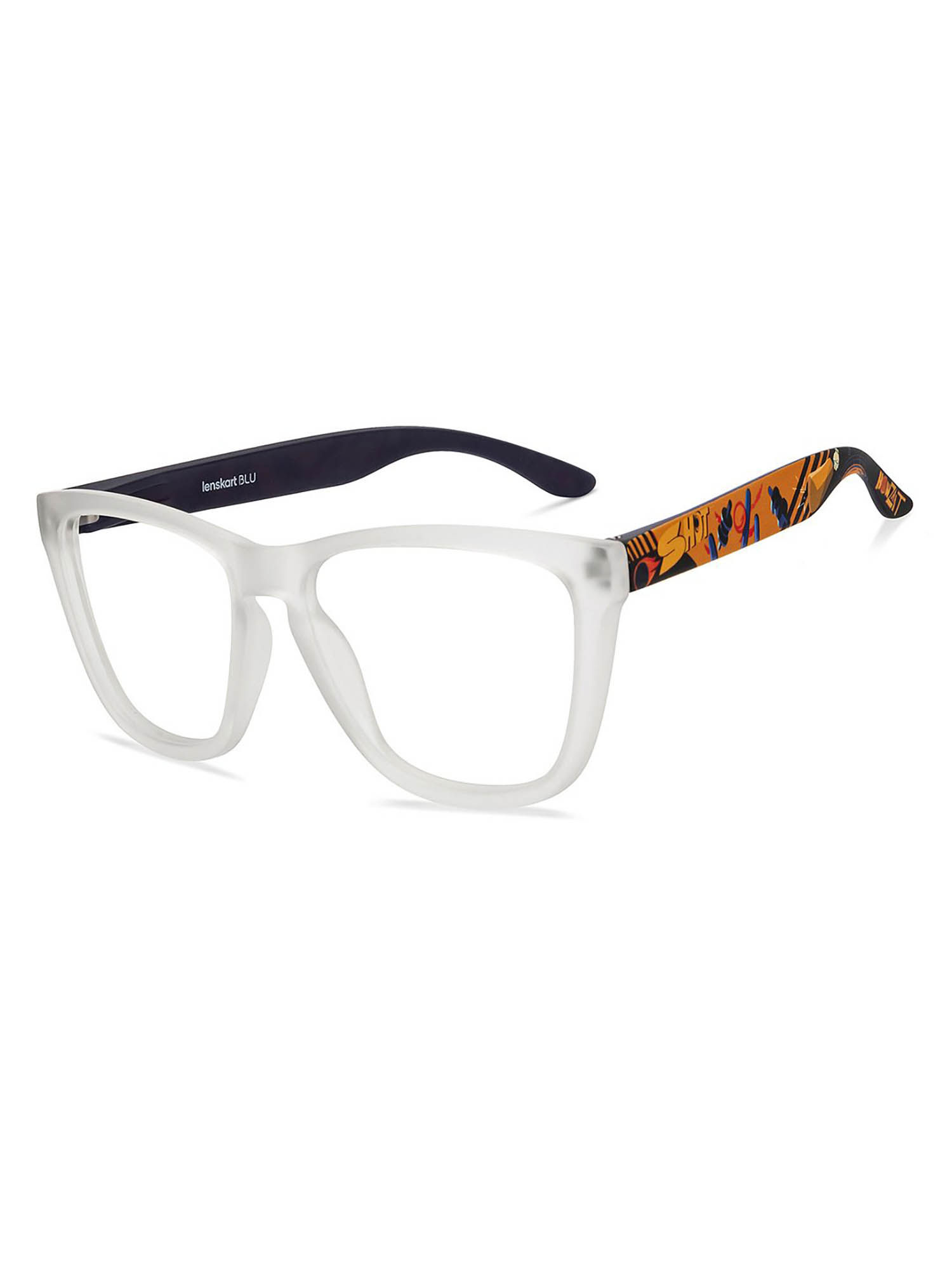 Buy Lenskart Blu Clear Square Zero Power Screen Glasses (LB E16412) Online