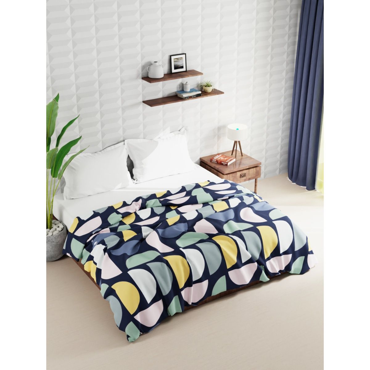 Buy KOPA Microfiber Double Roll Comforter for All Weather Geometric ...