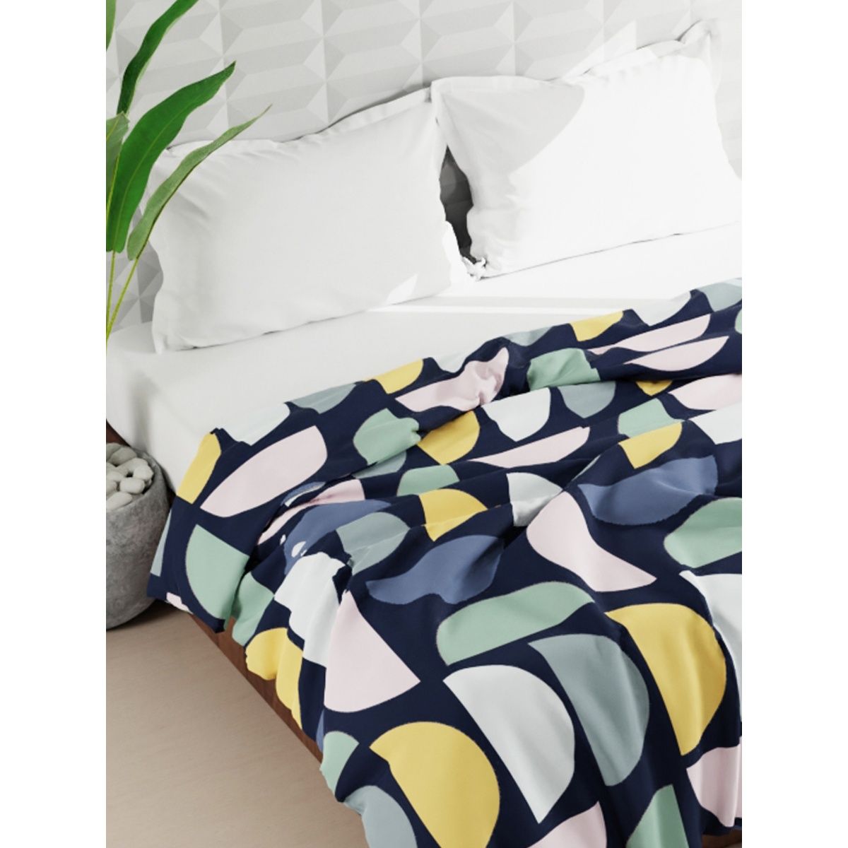 Buy KOPA Microfiber Double Roll Comforter for All Weather Geometric ...