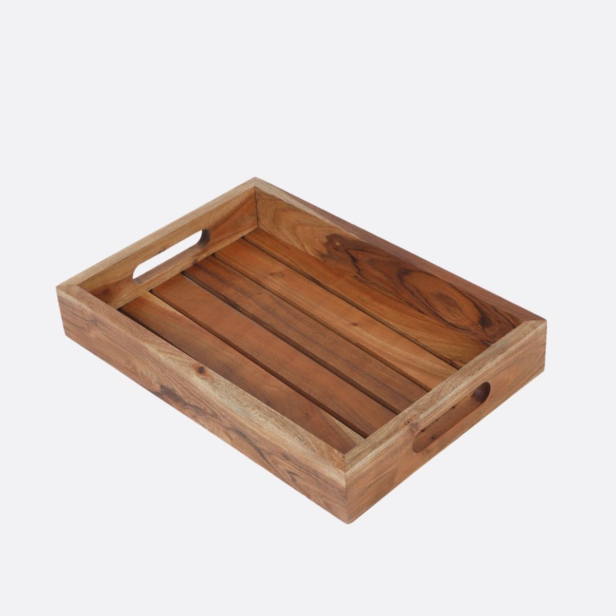 Buy Brick Brown Standing Stripes Serving Tray Online