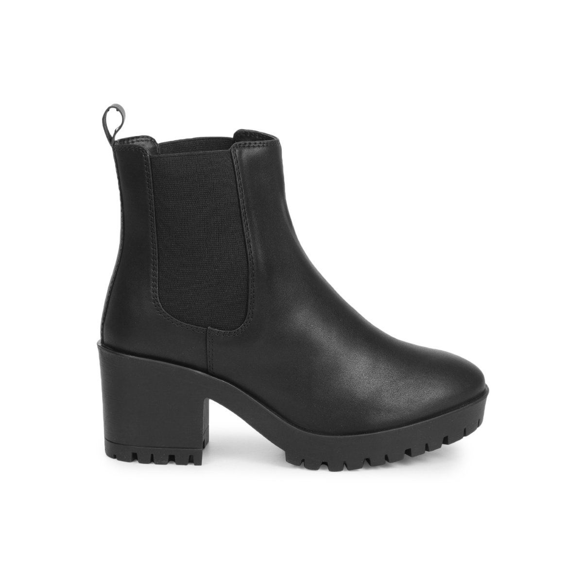 Buy Truffle Collection Black Solid Boots Online