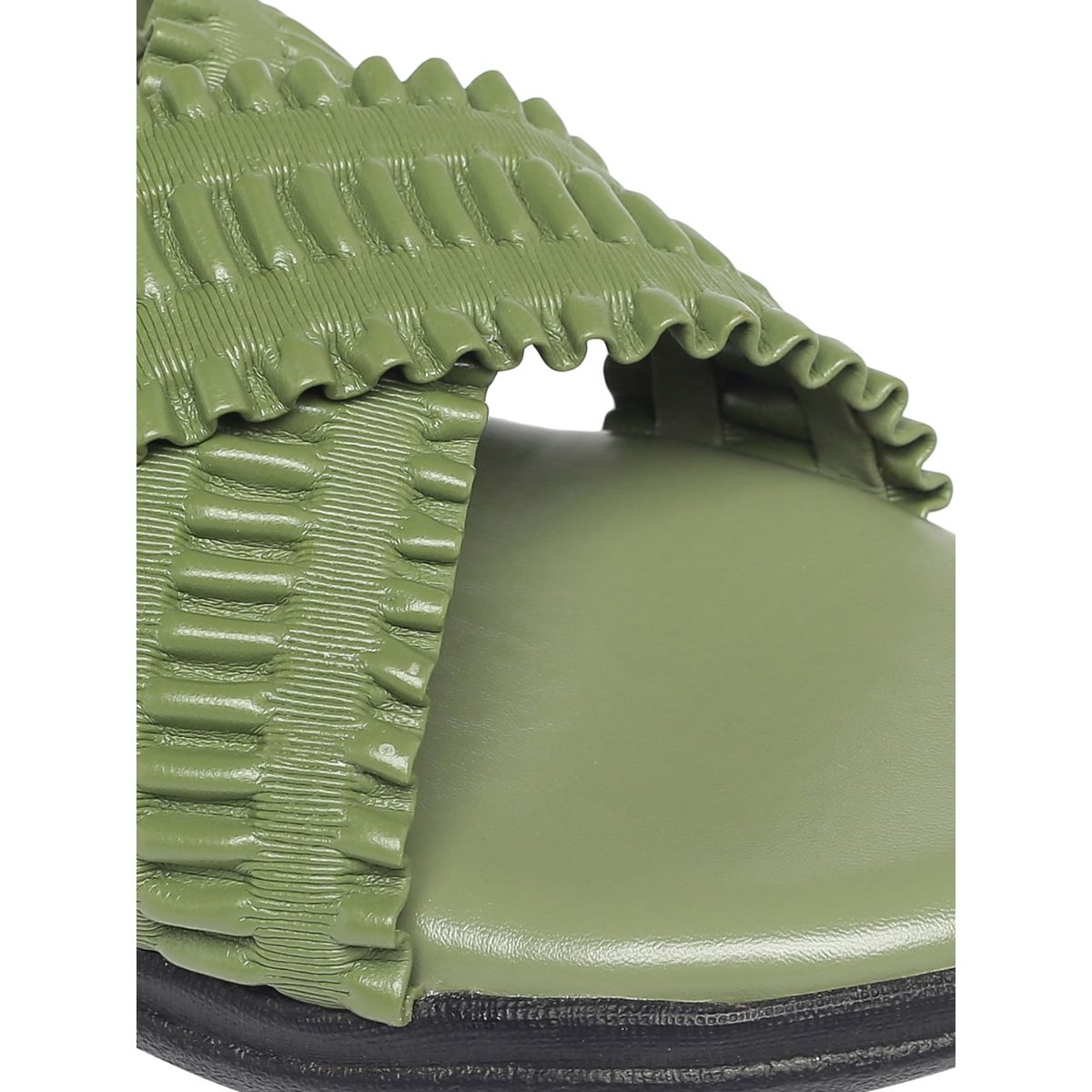 Monrow Solid Or Plain Olive Flats: Buy Monrow Solid Or Plain Olive ...