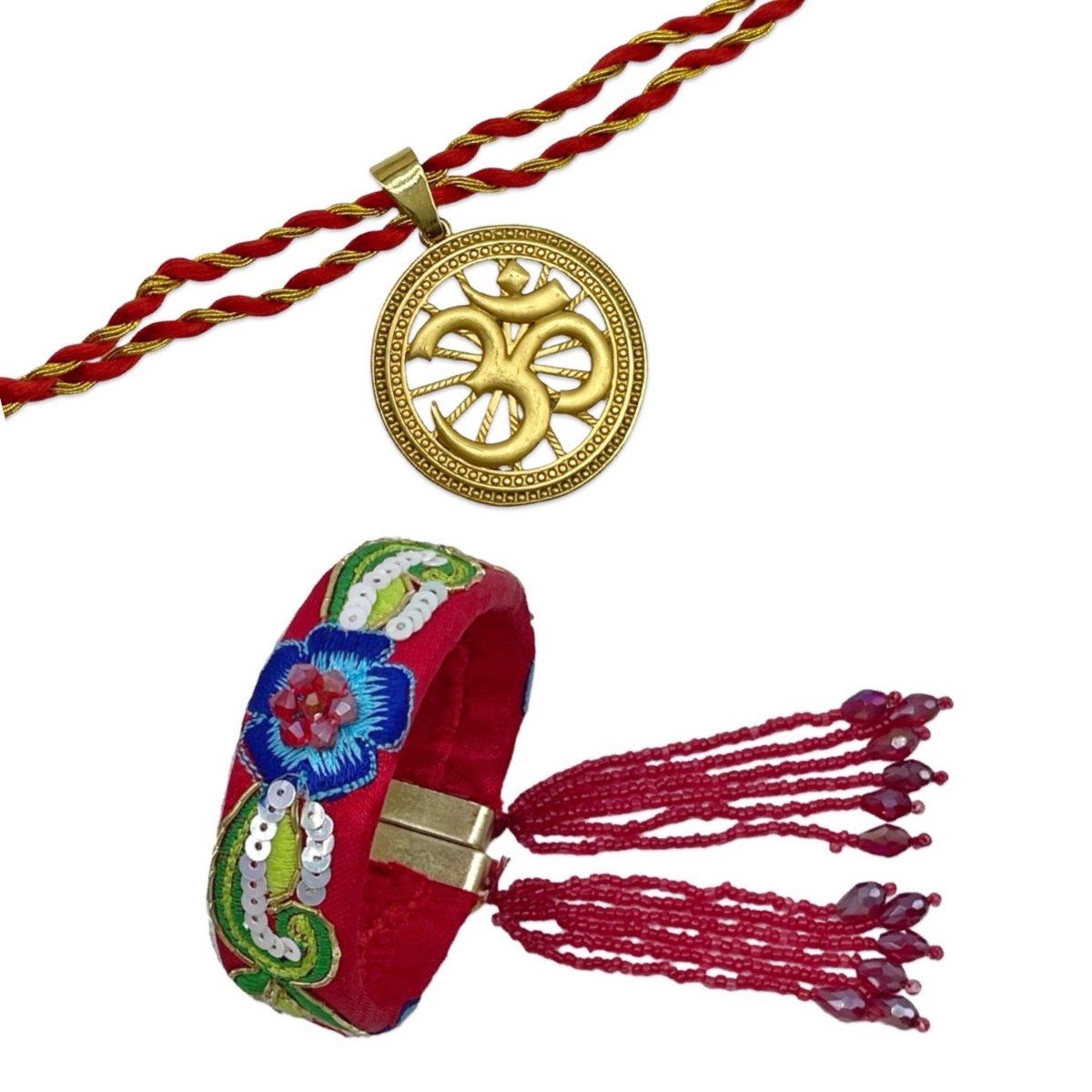 Buy Digital Dress Room Multicolour Rakhi with Lumba Online