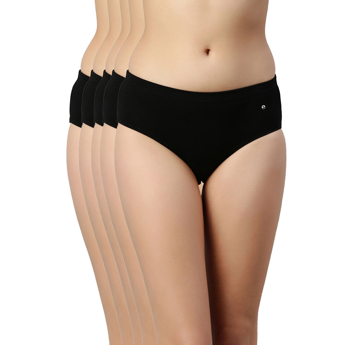 Buy Enamor CH03 Cotton Classic Antimicrobial Stain Release Finish Hipster Panty Pack of 5 Online